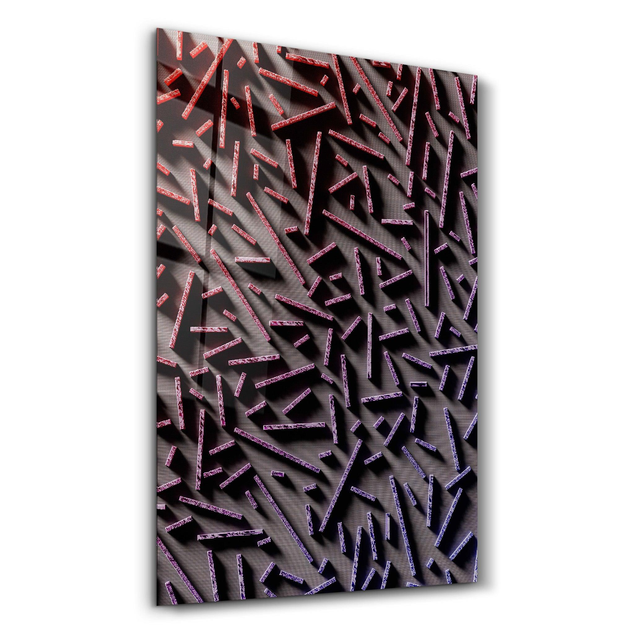 Pixel Sticks | Designer's Collection Glass Wall Art - Walmart.com