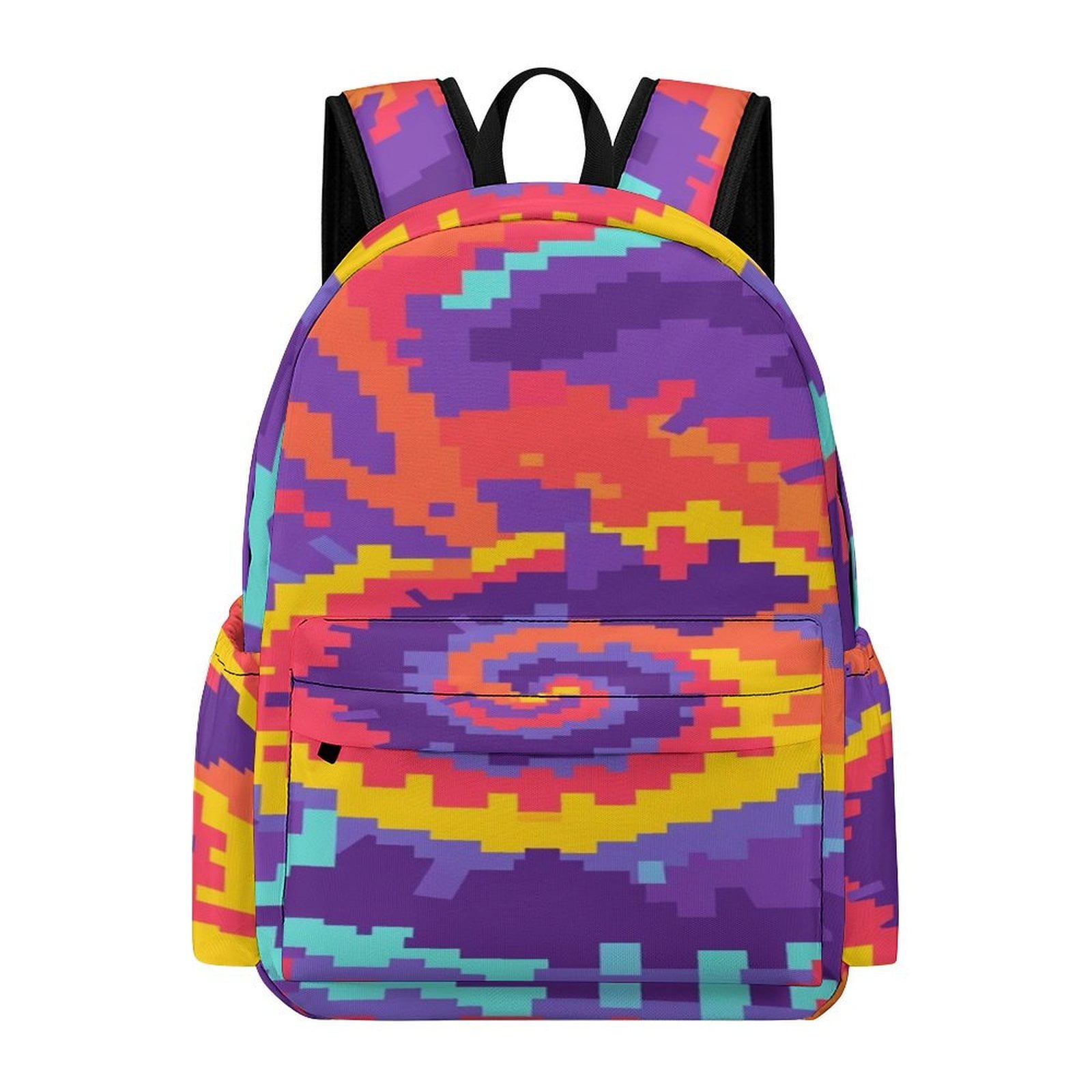 Pixel Tie Dye Swirl Backpack School Bags for Teenagers Students Laptop Bag Women's Casual Travel ...