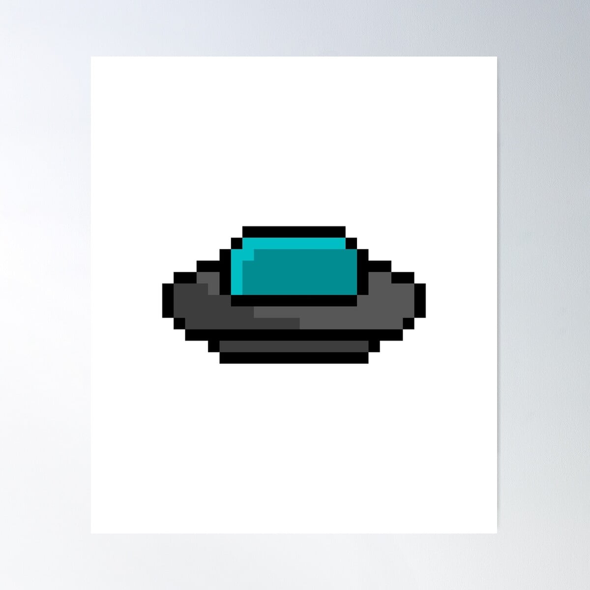 Pixel Ufo Poster Wall Art, Modern Wall Decor For Living Room Bedroom ...