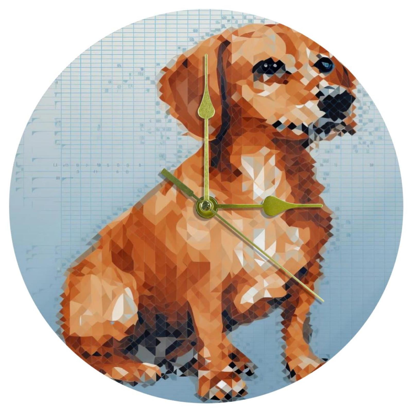 Pixel dog Circular Acrylic Wall Clock - Elegant Timepiece for Home ...