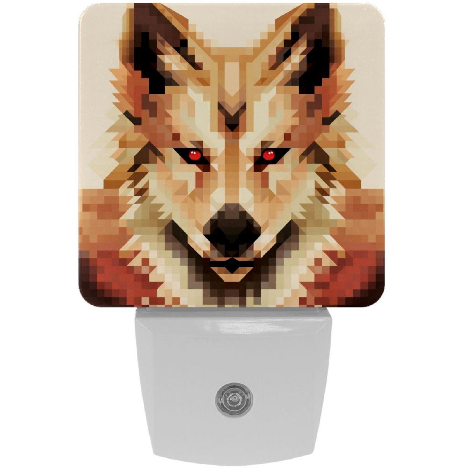 Pixel dog LED Square Night Lights- Modern and Energy Efficient Bedside ...