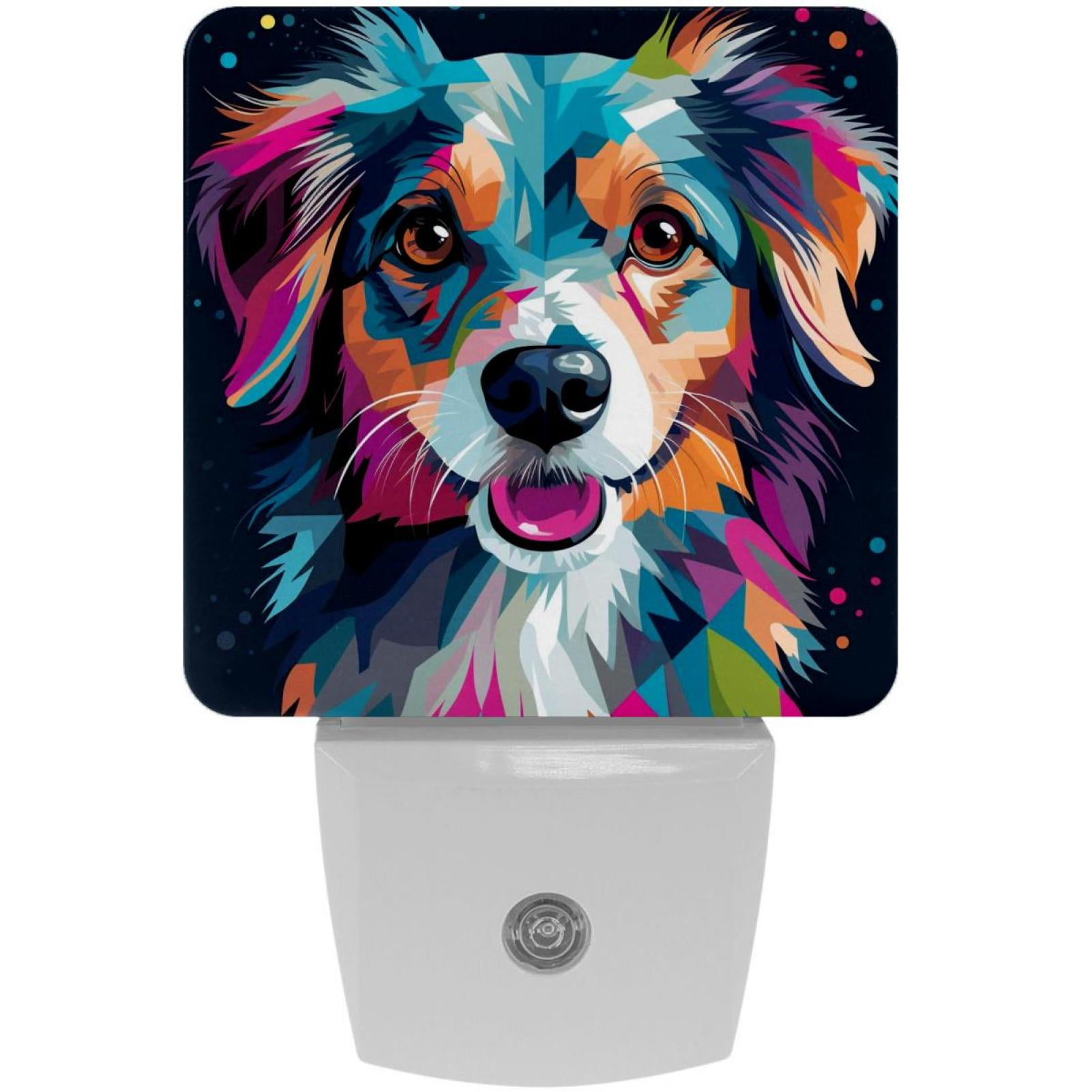 Pixel dog LED Square Night Lights- Modern and Energy Efficient Bedside ...
