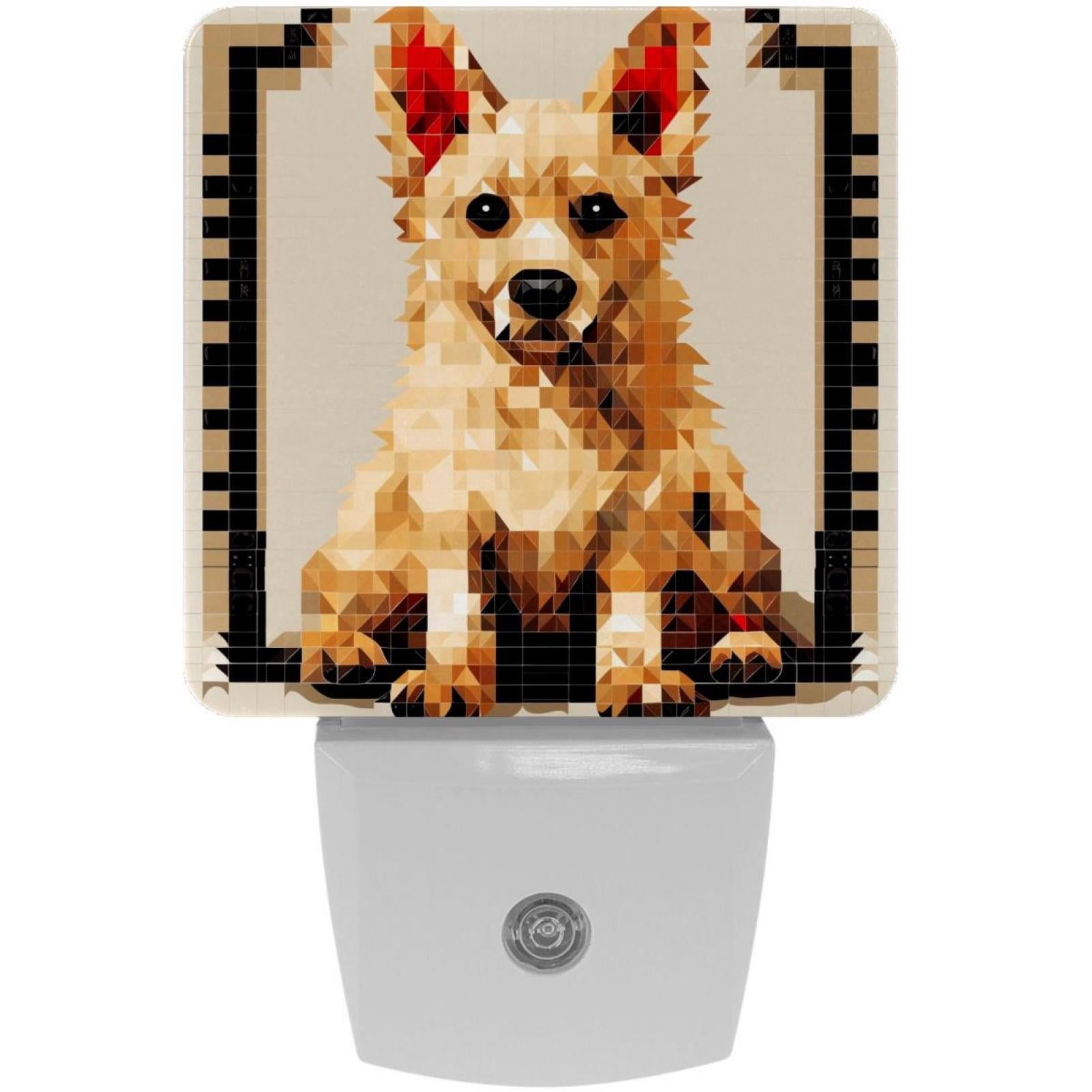 Pixel dog LED Square Night Lights - Modern and Versatile Plug-in Lighting Solution for Any Room ...