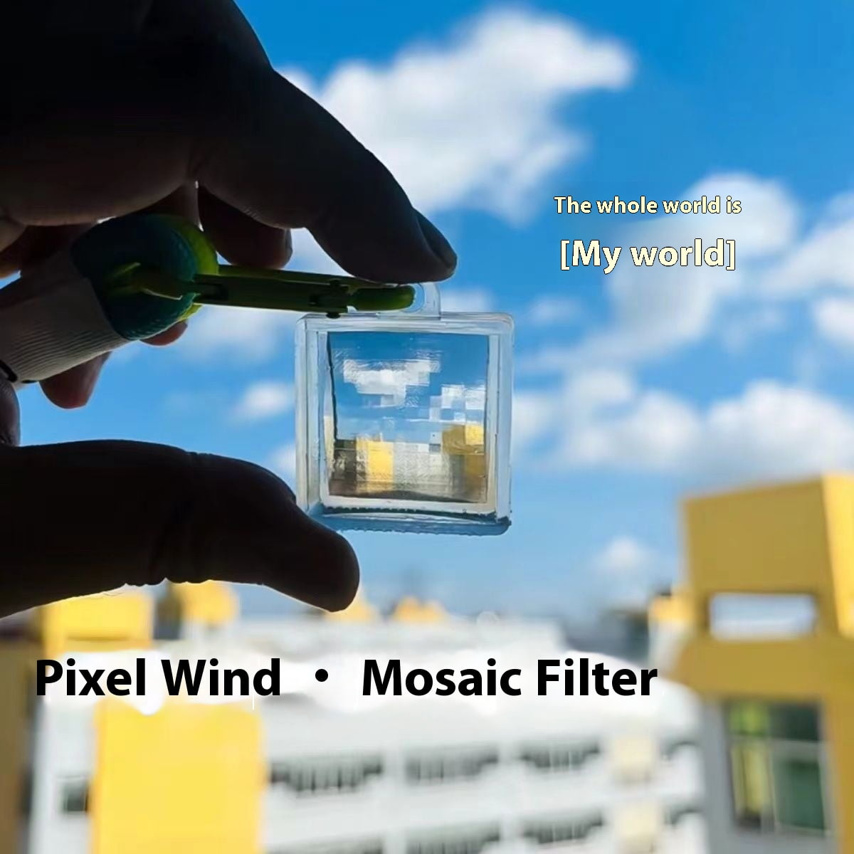 Pixel filter keychain mosaic filter creative my world filter high value ...