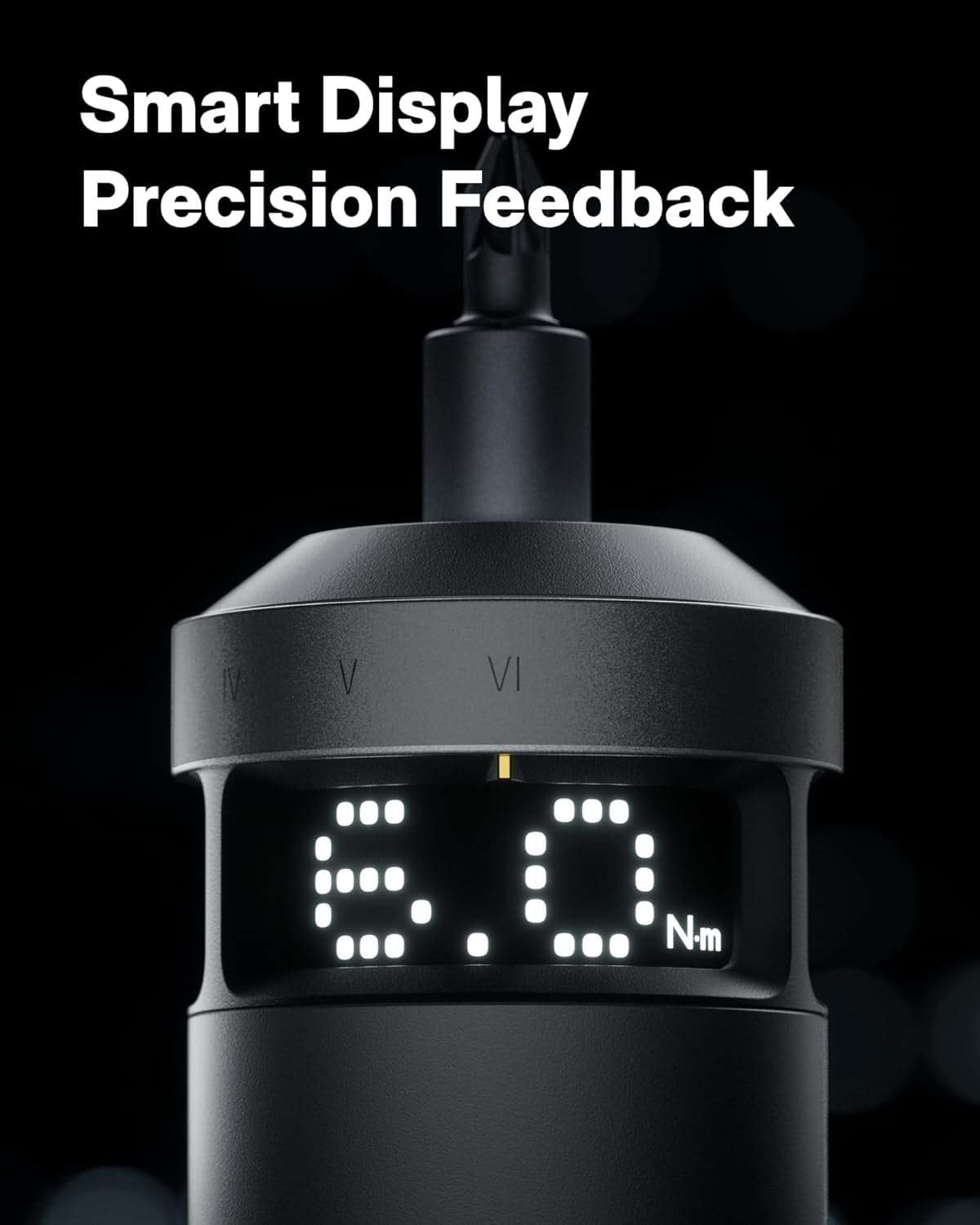 PixelDrive Electric Screwdriver, Smart Display, 6 Torque Settings, 0.5 ...