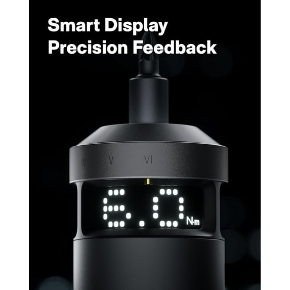 PixelDrive Electric Screwdriver, Smart Display, 6 Torque Settings, 0.5 ...