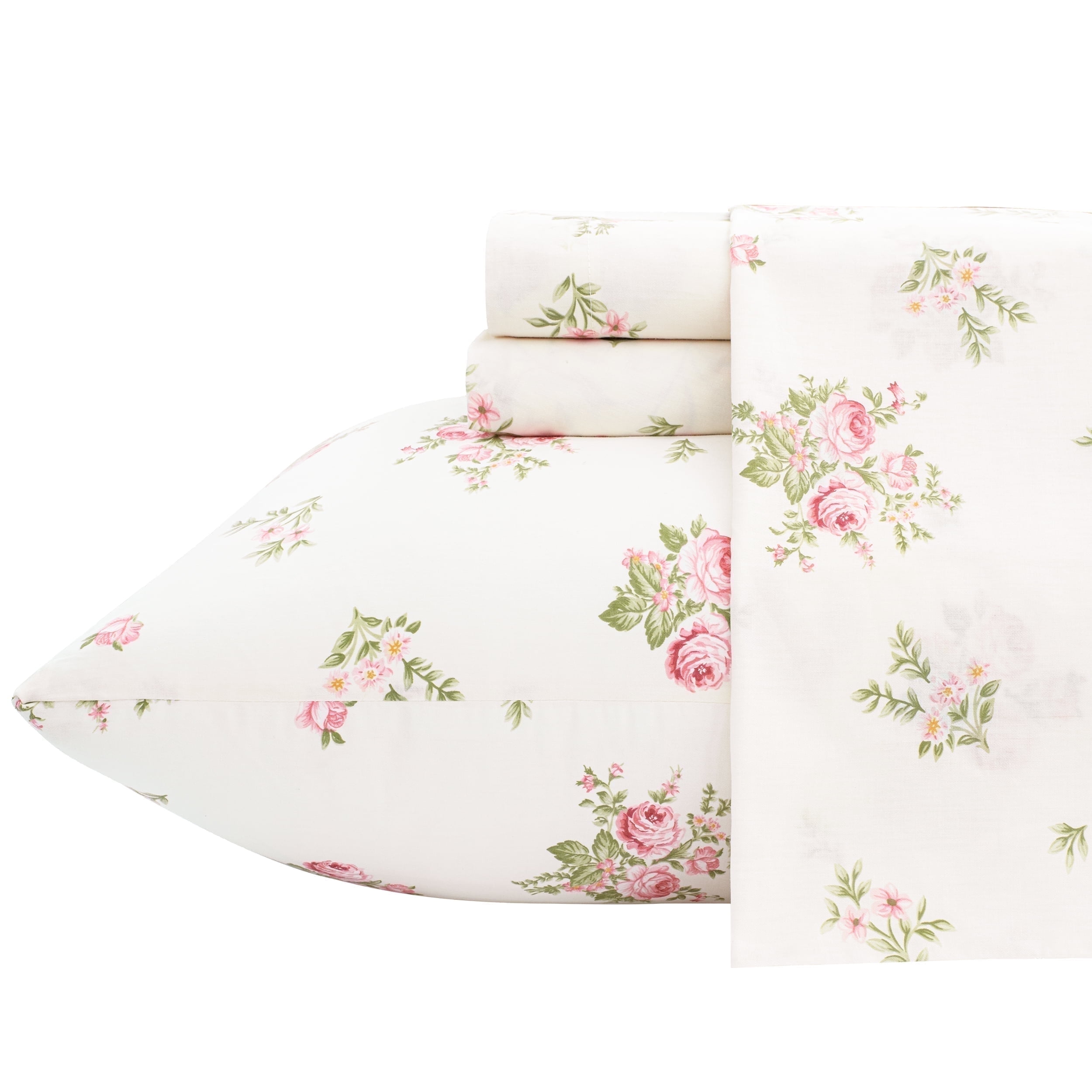 PixelForge 100% Cotton Full Size Sheets,4 Piece Pure Percale Bed Sheets ...