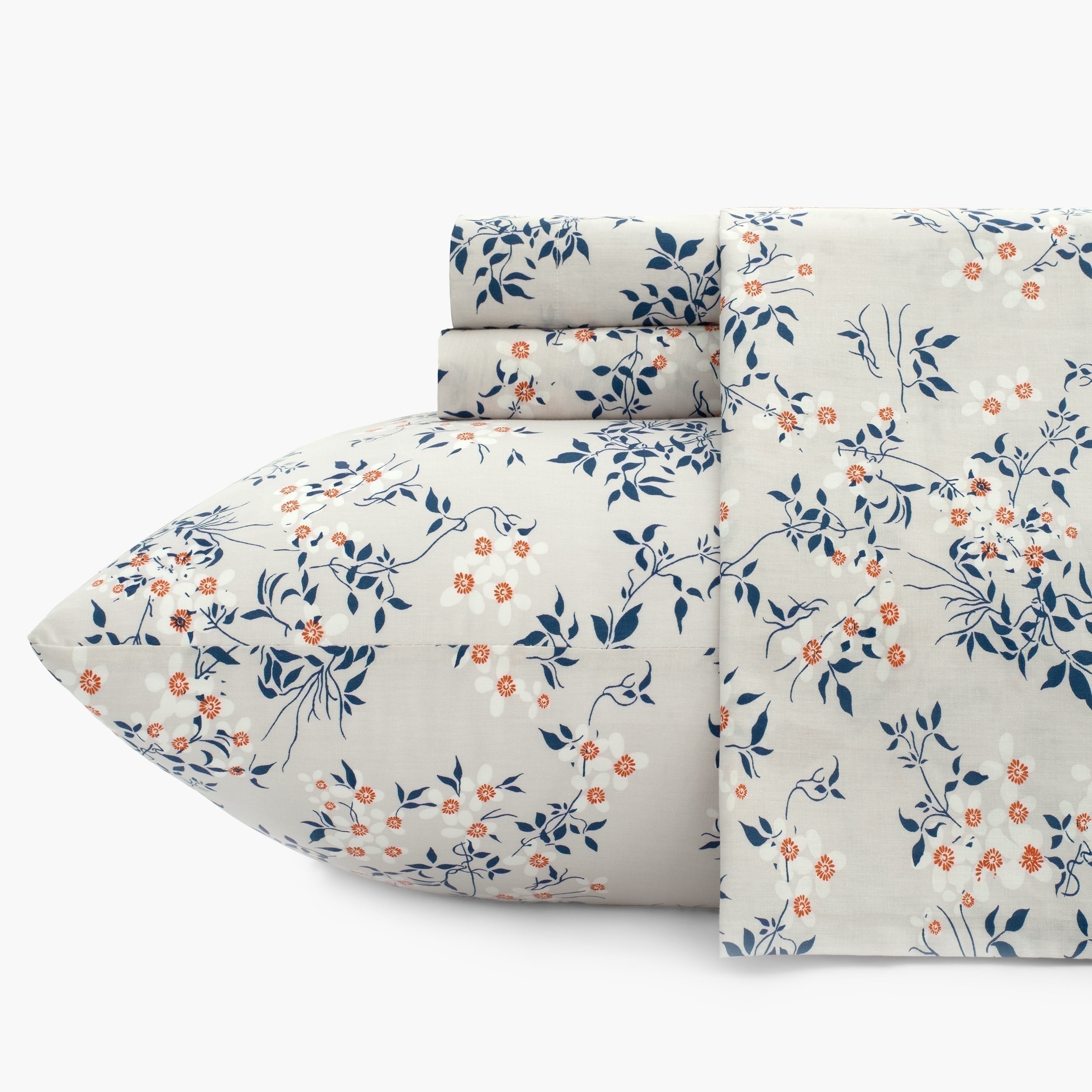 PixelForge 100% Cotton Queen Size Sheets,4 Piece Pure Percale Bed ...