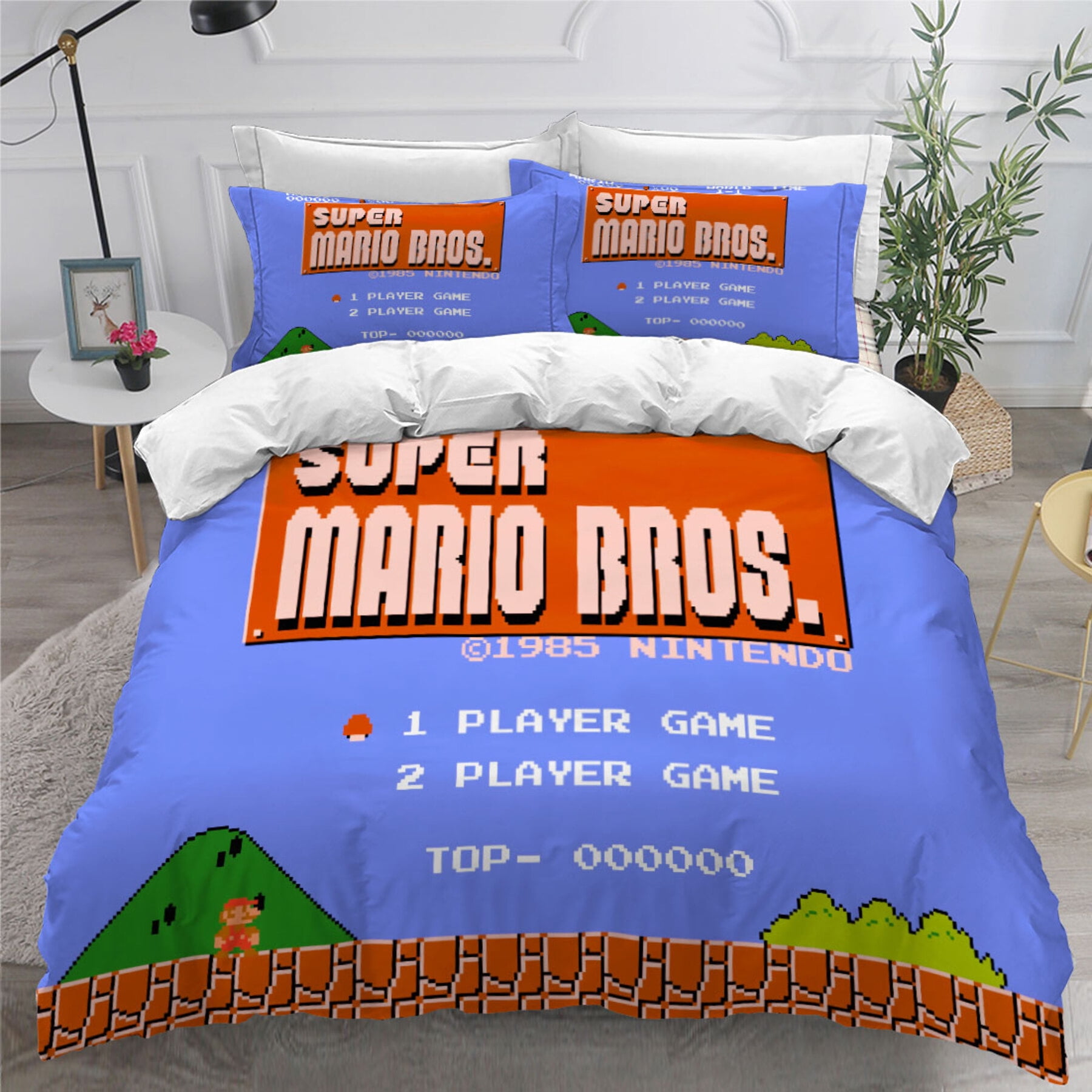 Pixelated Duvet Cover Set Retro Gamer Bedding for 80s Enthusiasts ...