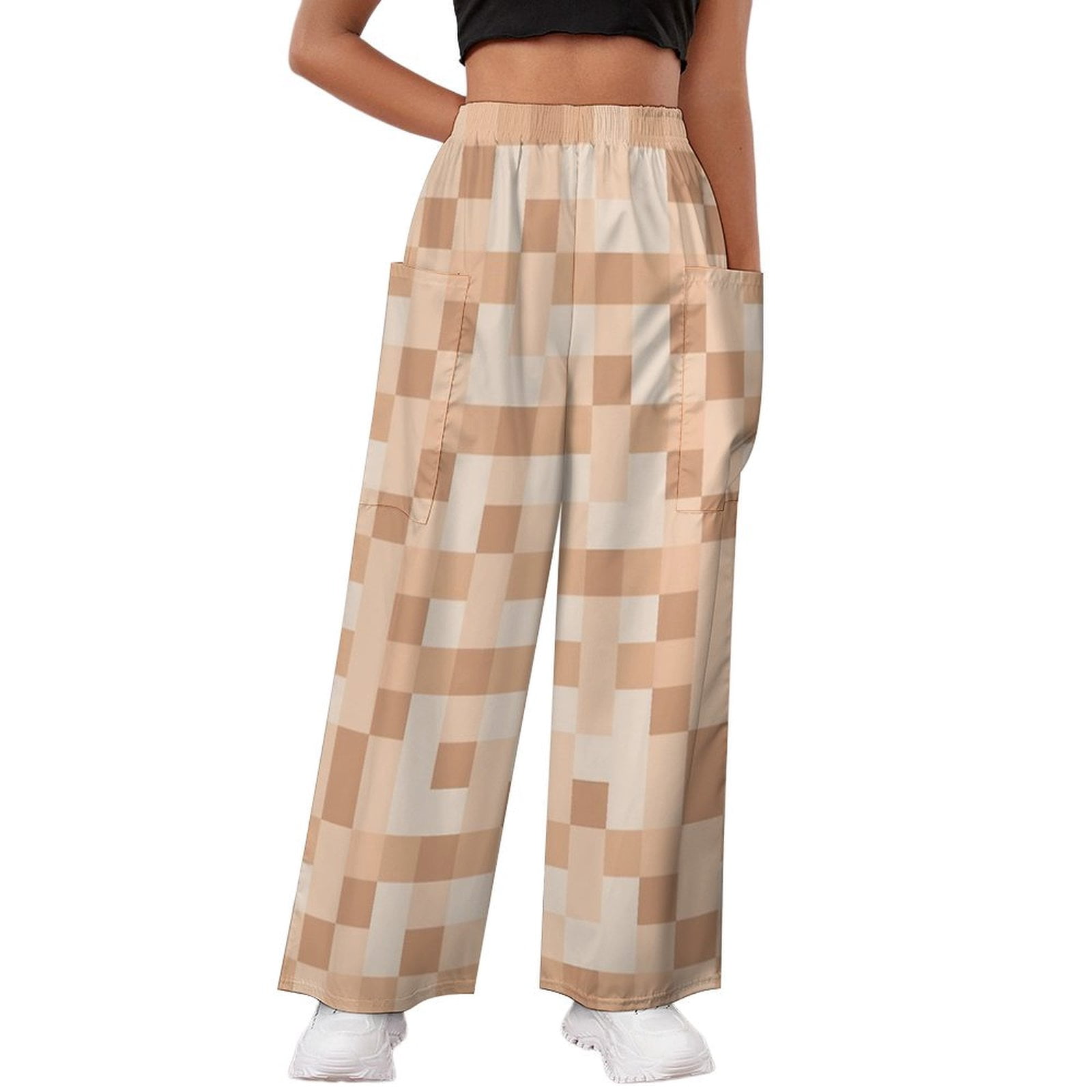 Pixelated Nudity Censored Light Skin Straight Leg Trousers for Women ...