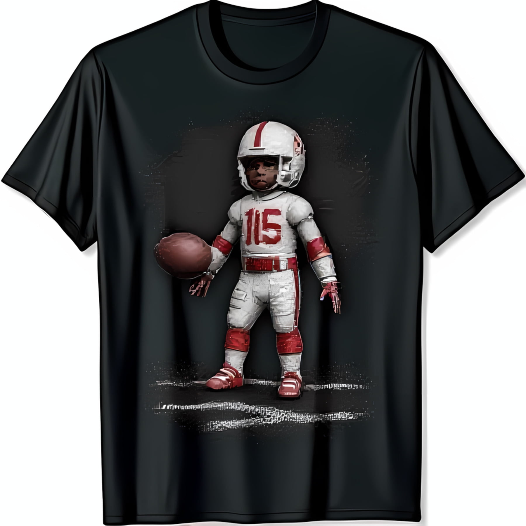 Pixelated Player Graphic Black T-Shirt for Young Athletes - Walmart.com