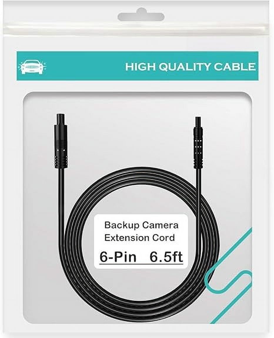Pixelman 6 Pin Backup Camera Extension Cable,6 Pin 6.5 Ft Extension ...