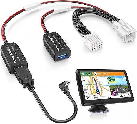 Pixelman GPS Charger Cable Adapter for Garmin(12-pin Type B),Compatible ...