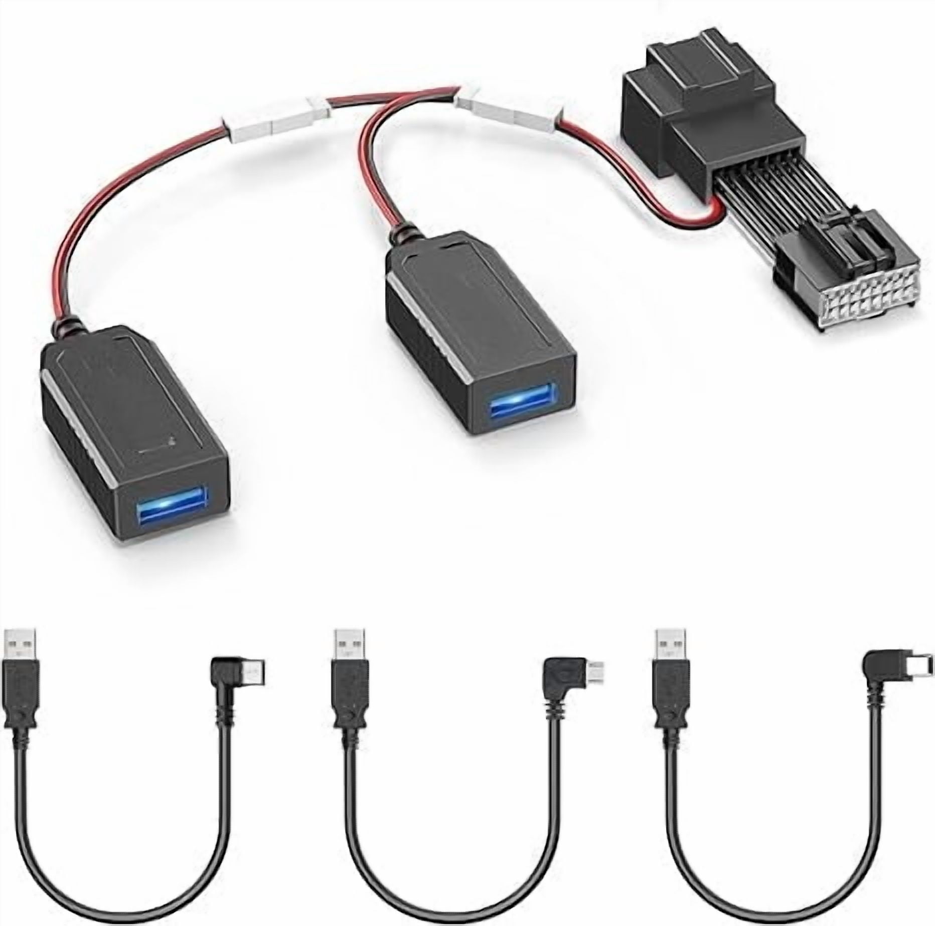 Pixelman GPS Dash Cam Power Adapter, (16Pin Type A Connector) Mirror ...