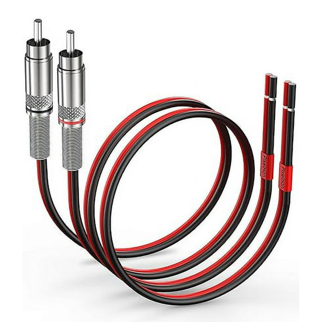 Pixelman RCA Plug to Speaker Wire Adapter,(14AWG,15Ft) Thicker Pure ...