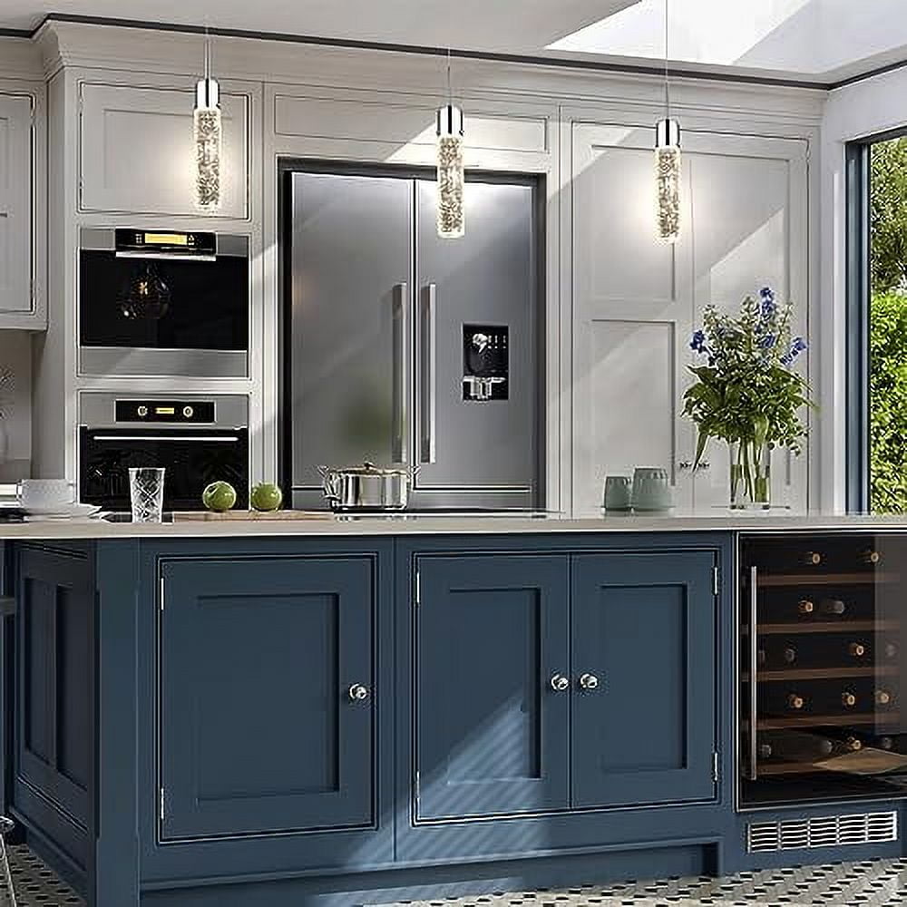 Pixi Collection Modern Illuminated Glass Led Cube Matte Black Pendant ...