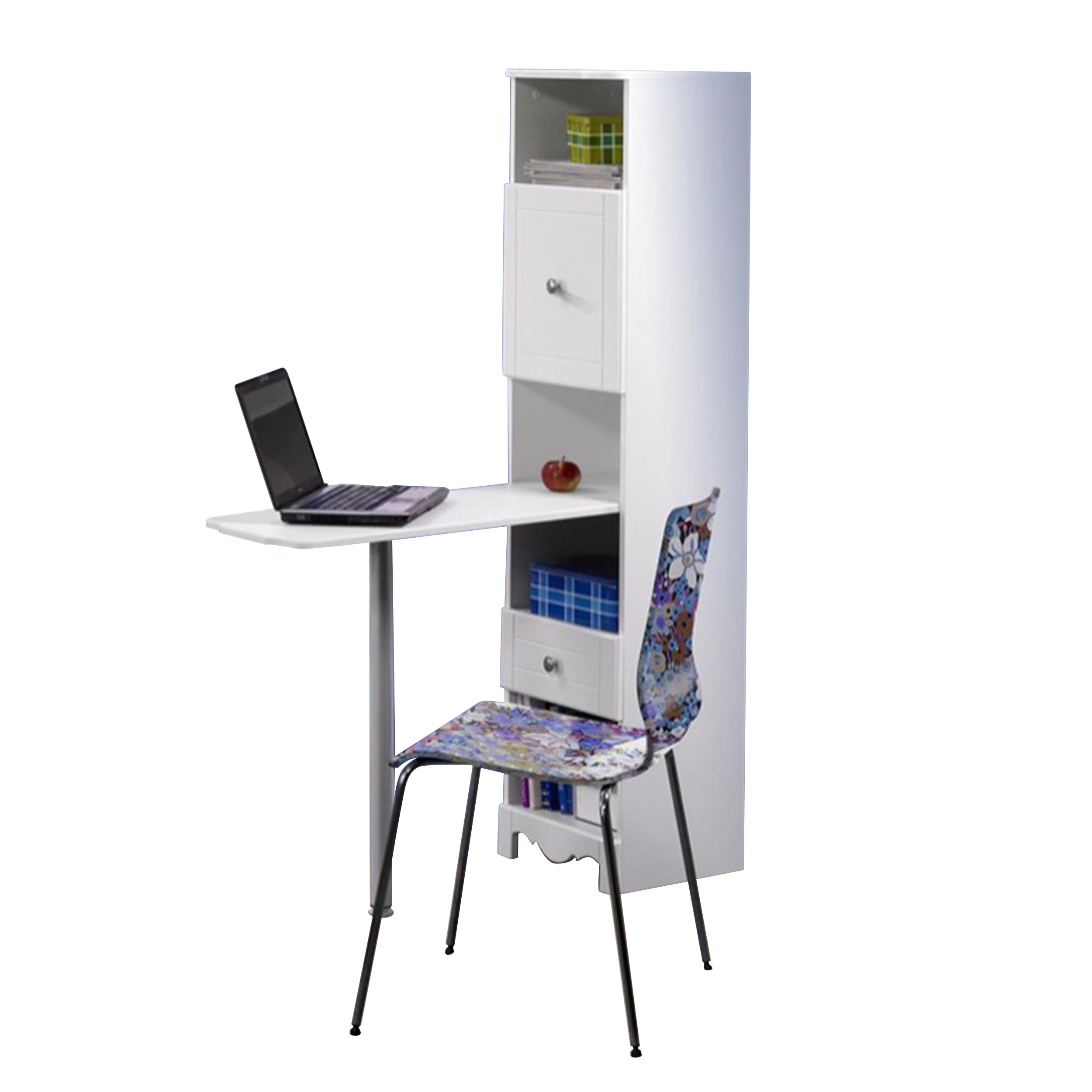 Pixie Bookcase Desk - White - Walmart.com