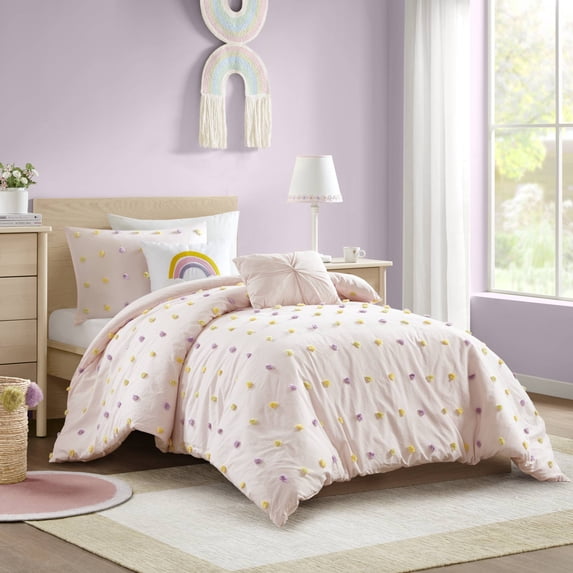 Pixie Cotton Jacquard Pom Pom Comforter Set - Walmart.com