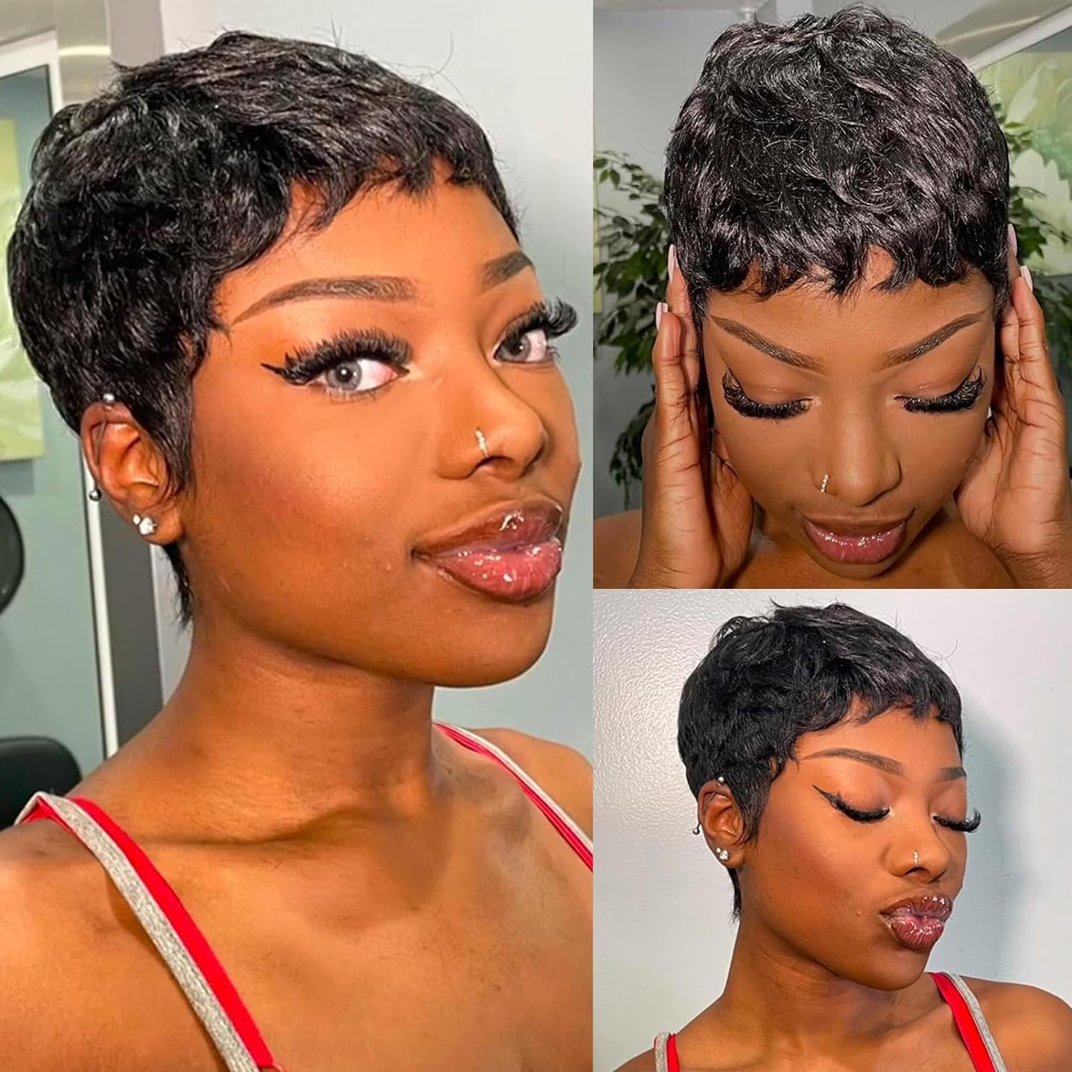 Pixie Cut Wig Human Hair Short Pixie Cut Wigs for Black Women Human ...