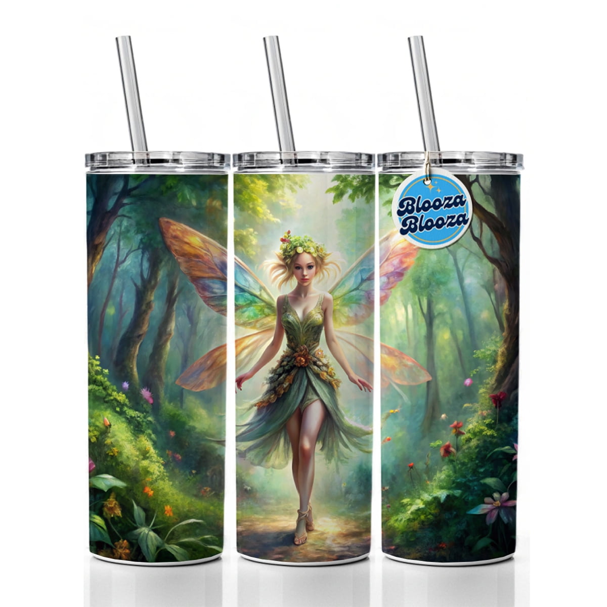 Pixie Fairy Forest Fantasy Beautiful Watercolor 20oz Insulated Water ...
