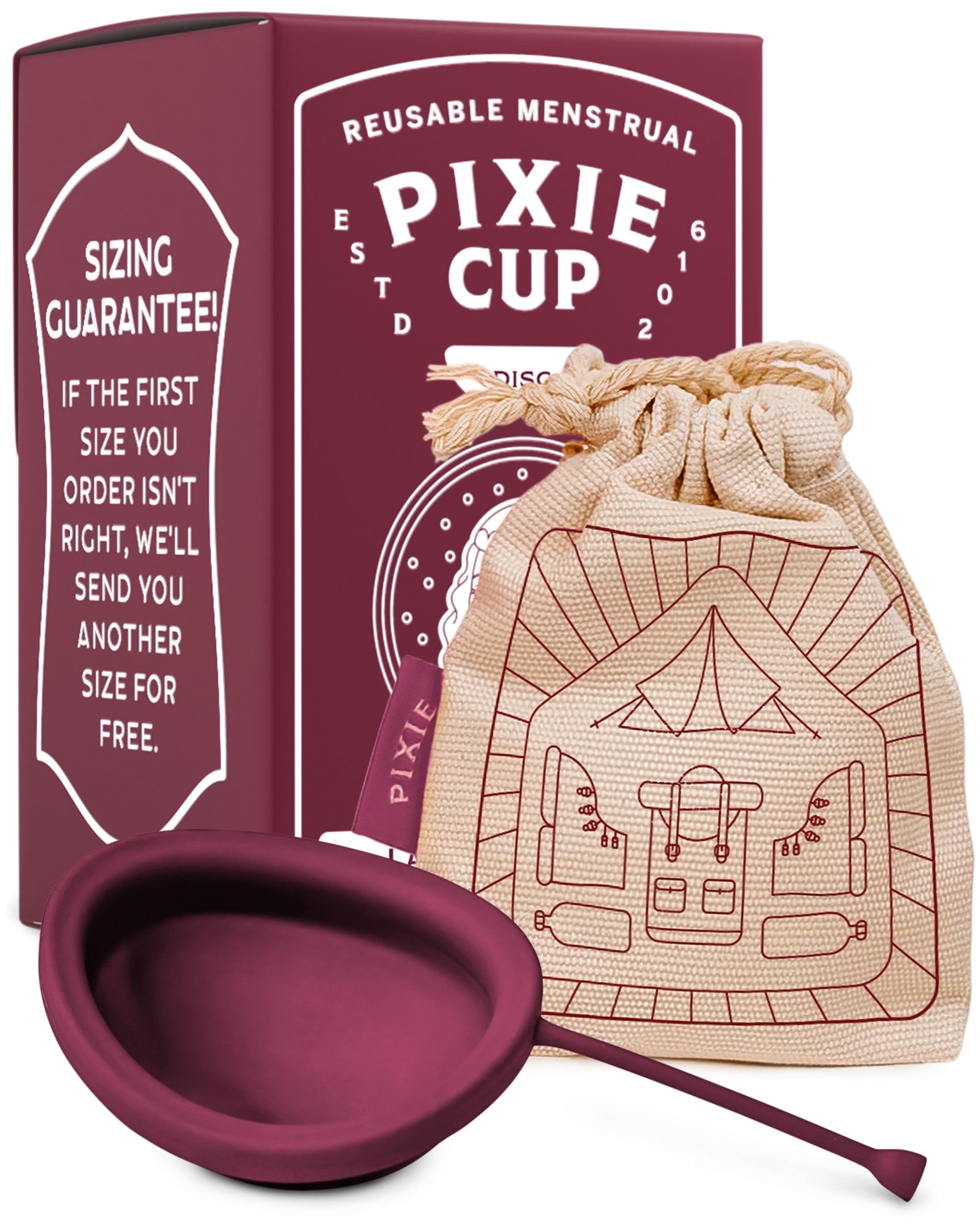 Pixie Cup Menstrual Disc, Reusable, 100% Medical-Grade Silicone, Large ...