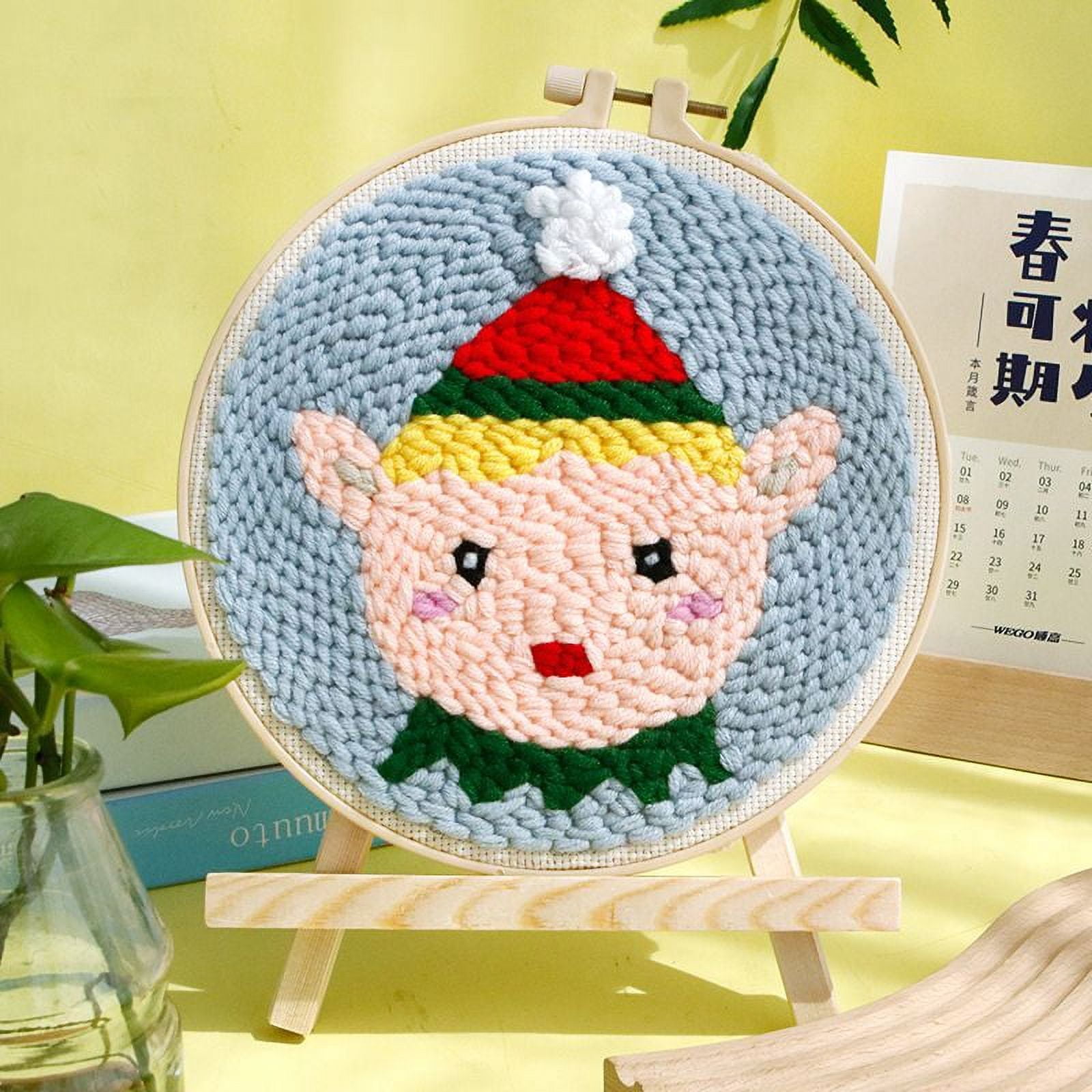 Pixie Punch Needle Kits Adults Beginner, Handcraft DIY Craft Hoop Kit ...