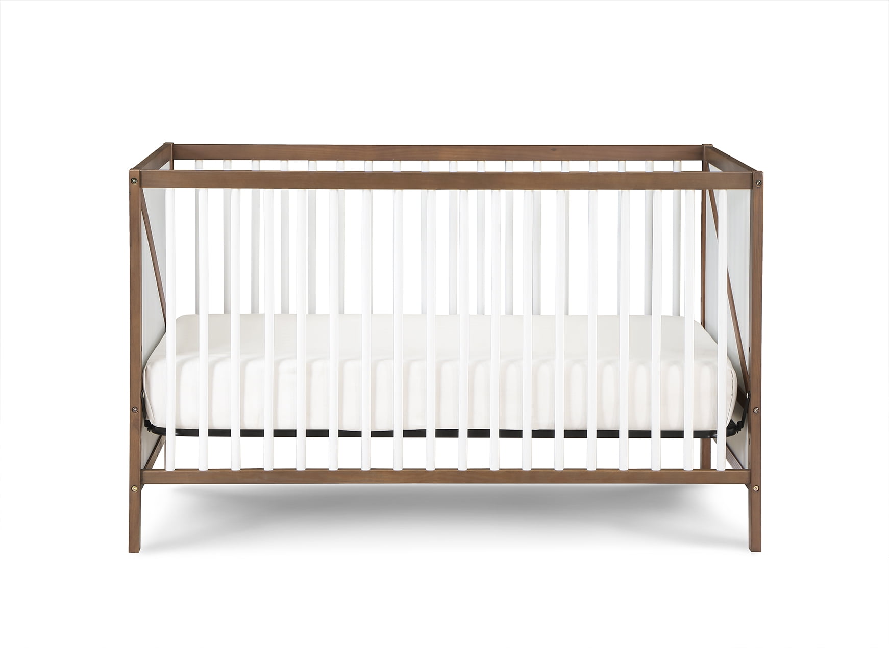 Pixie Zen 3-in-1 Crib in Walnut/White - Walmart.com