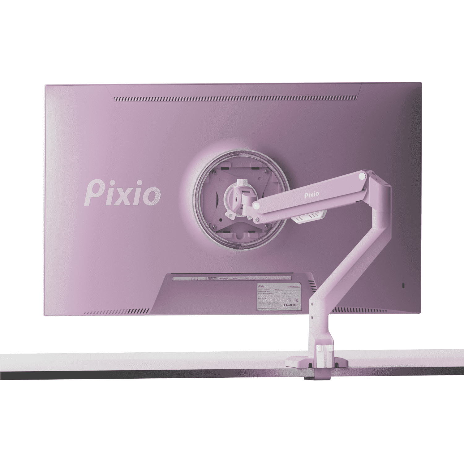 Pixio PS1S Wave Pink Single Monitor Arm Stand Desk Mount - Fits up to ...