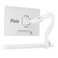 Pixio PS1S Wave White Single Monitor Arm Stand Desk Mount - Fits up to ...