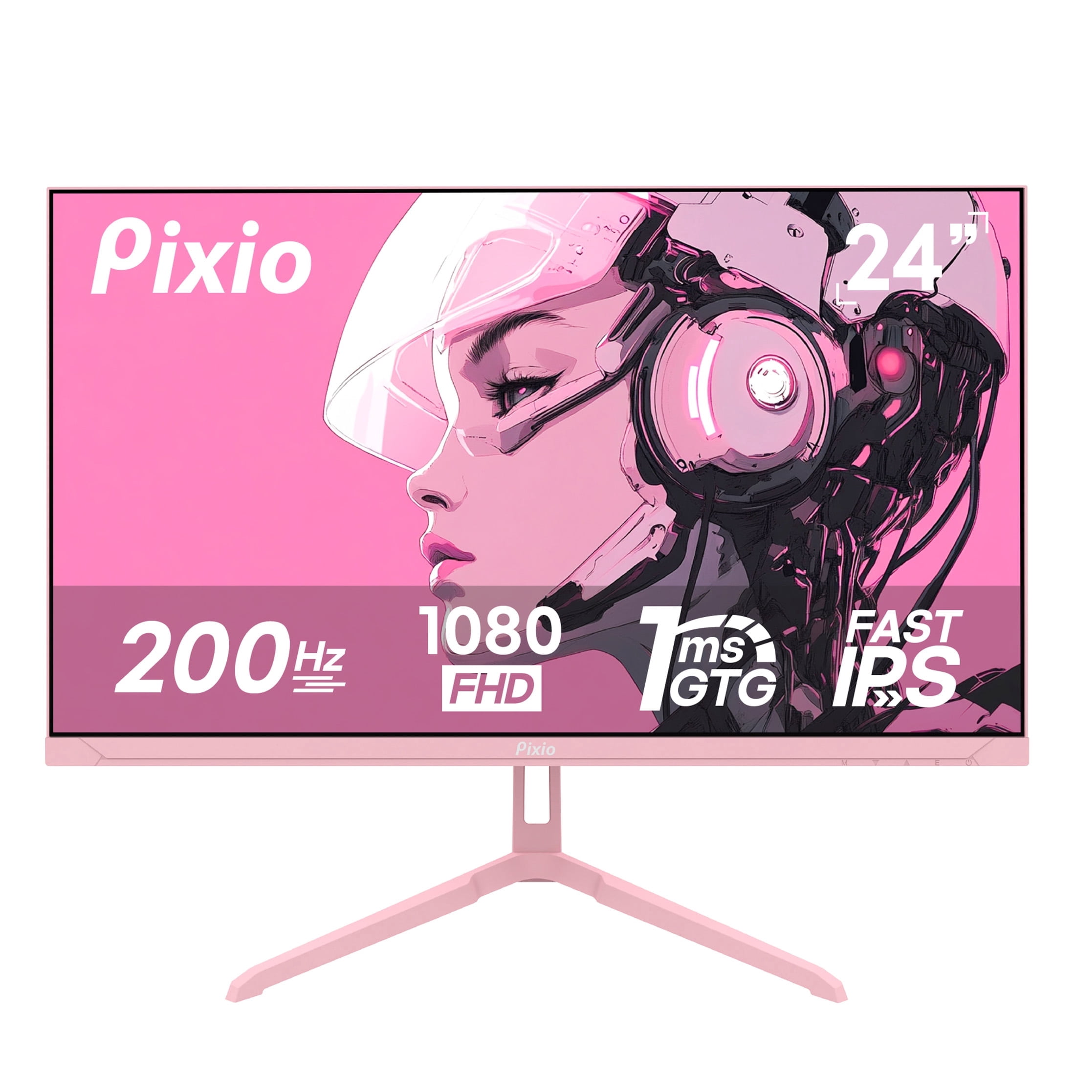 Pixio PX248 Wave Pink 24" Fast IPS FHD 1920 x 1080 200Hz Refresh Rate ...