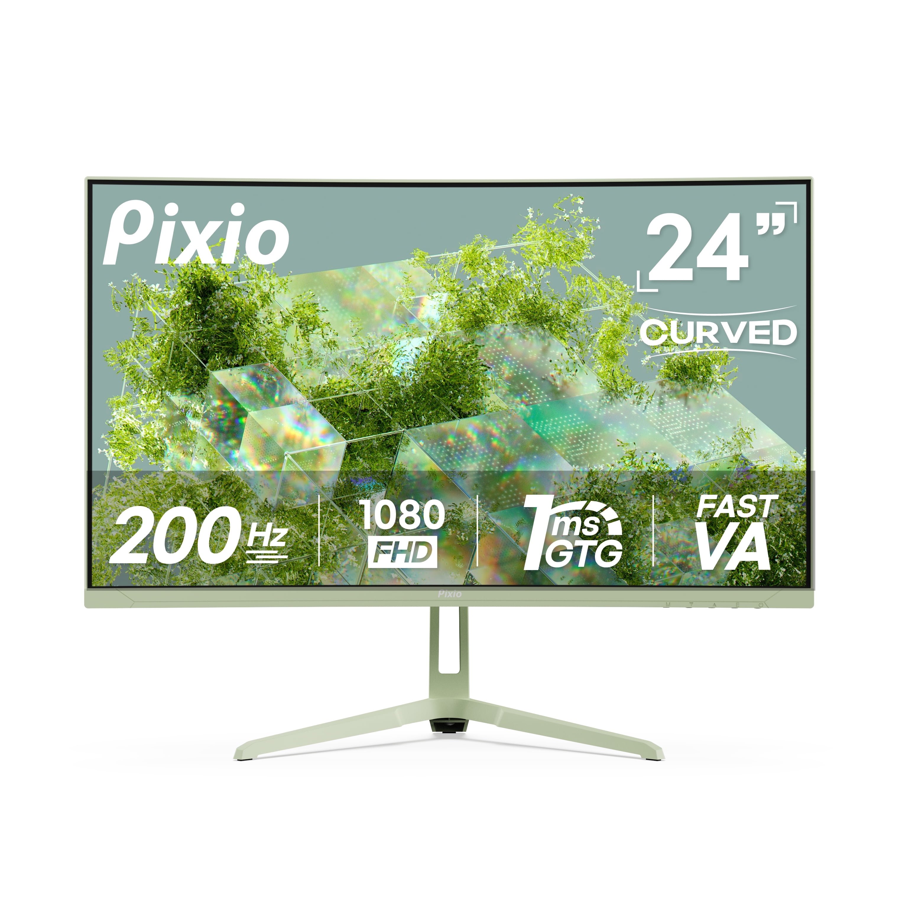Pixio PXC248 Wave Mint Green 24 inch 200Hz Refresh Rate FHD 1080p ...