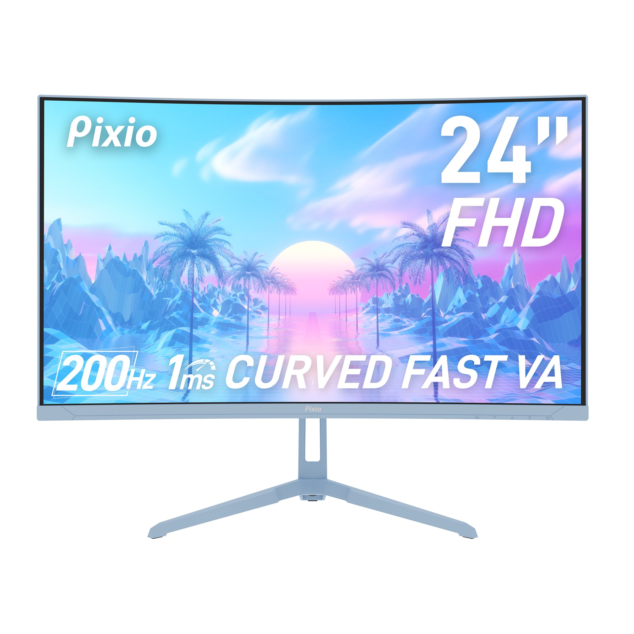 Pixio PXC248WAVE Blue 24 inch 200Hz Refresh Rate FHD 1080p Resolution ...