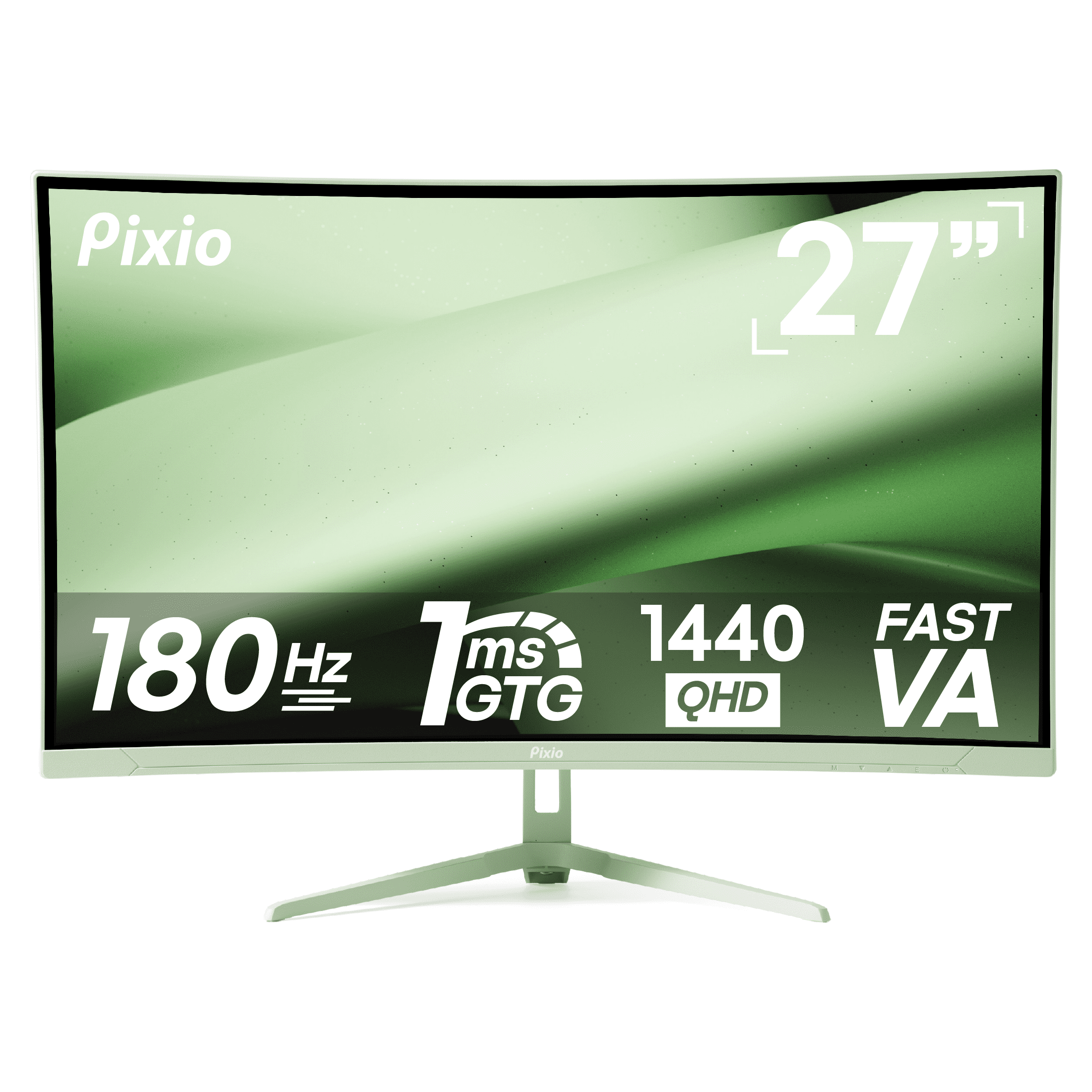 Pixio PXC278 Wave Mint Green 27 inch 180Hz Refresh Rate QHD 1440p ...