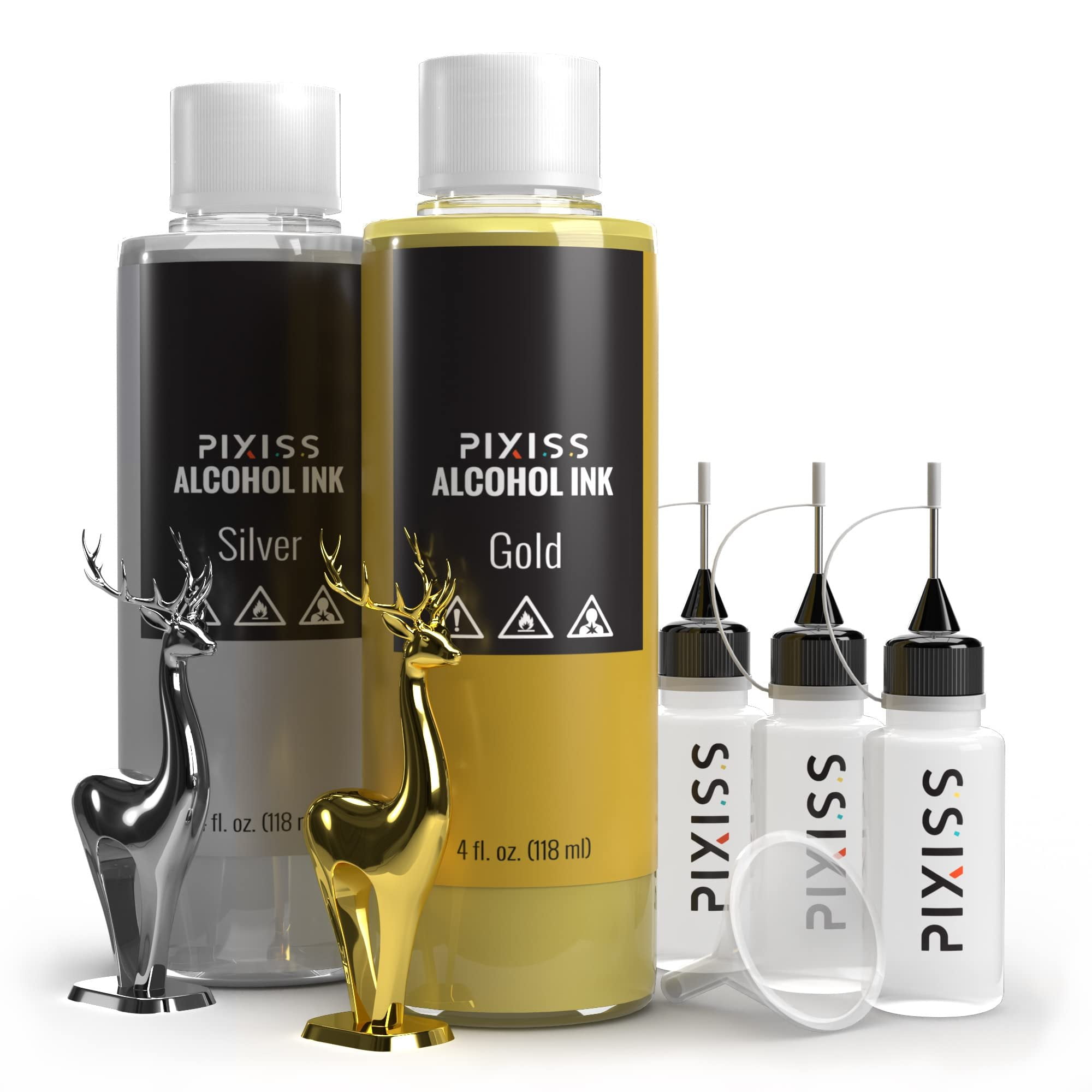 Pixiss 4oz Gold & Silver Alcohol Ink - Walmart.com