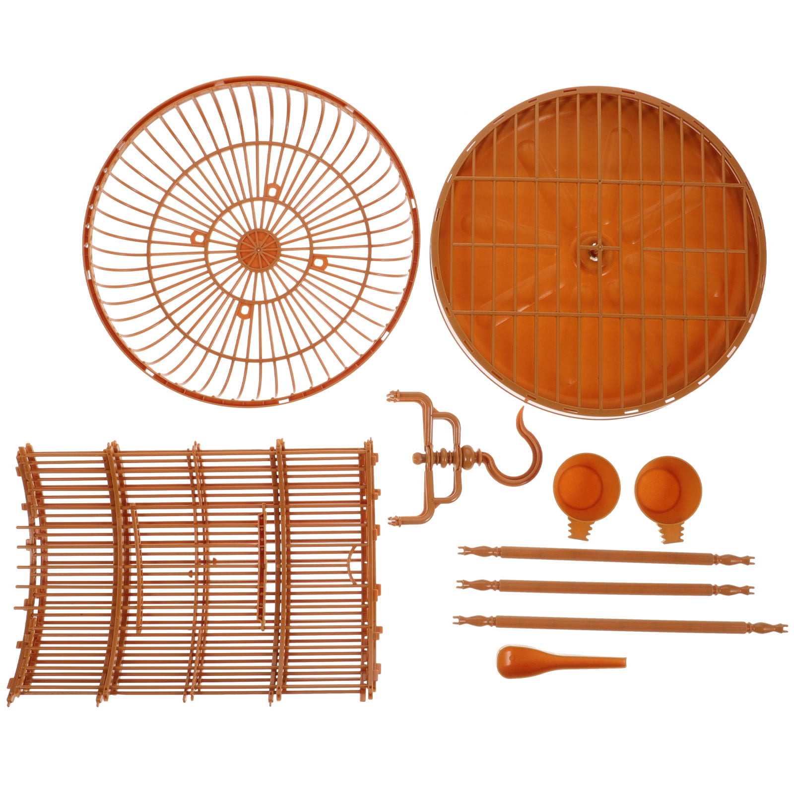 Pixnor 1 Set Plastic Bird Cage Parakeet Cockatiel Lovebird Parrot ...