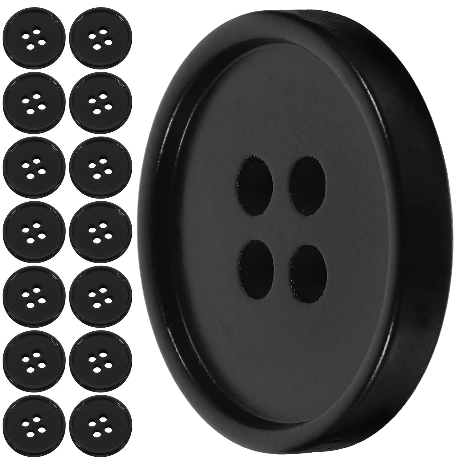 Pixnor 100 Pcs Four Holes Buttons Four Hole Button Large Round Eco ...