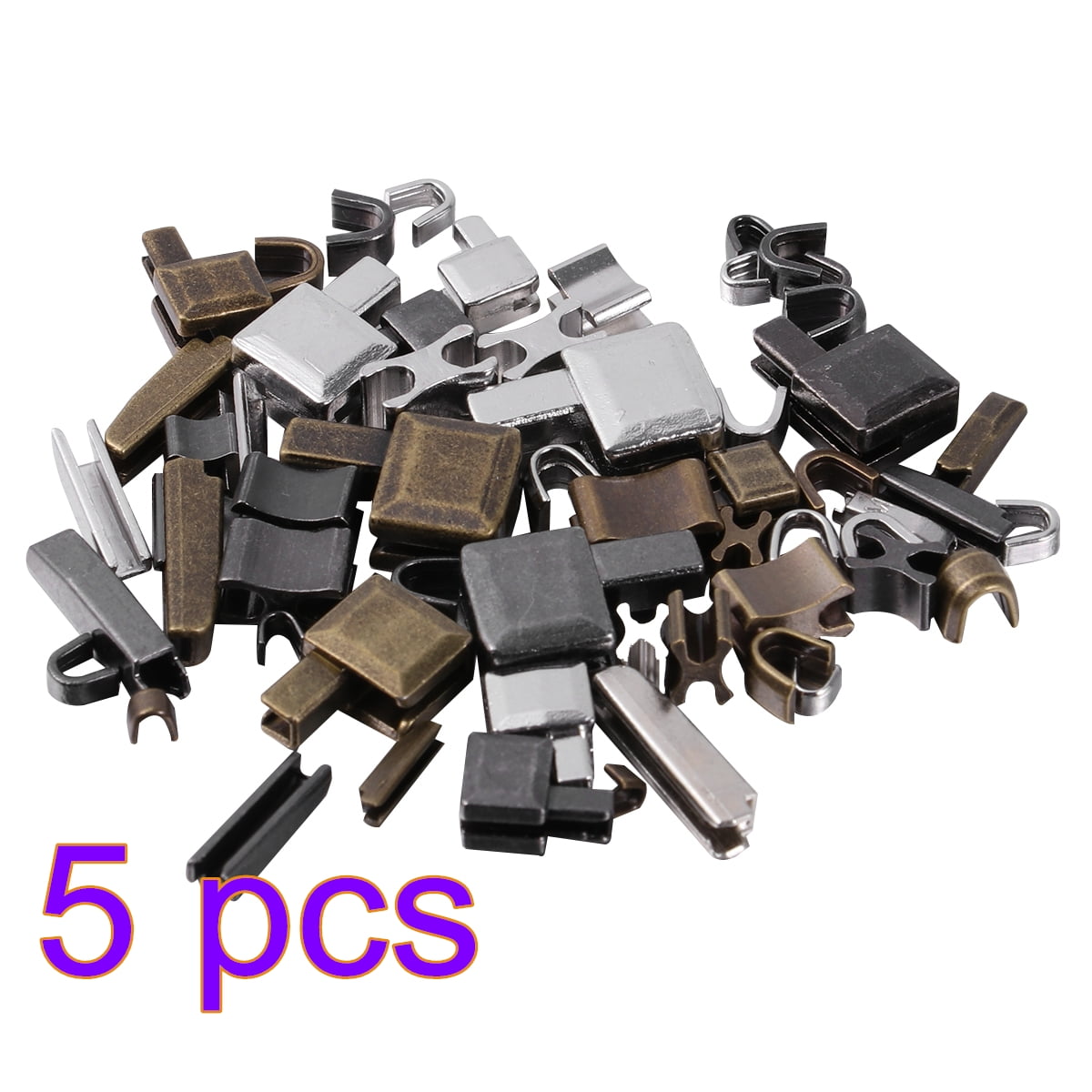 Pixnor 120 Pieces Metal Zipper Repair Accessories Set, Zipper Slider ...