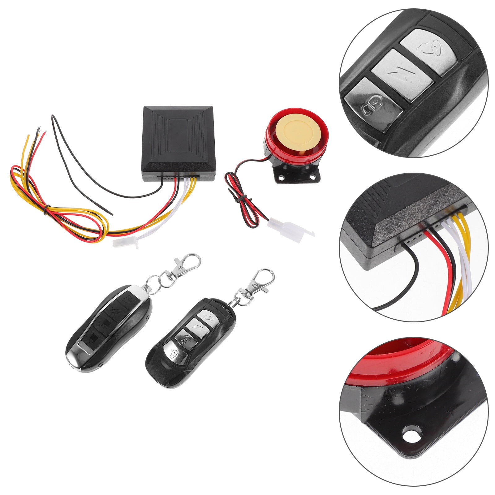 Pixnor 12V Universal Motorcycle Alarm System Remote Control Engine ...