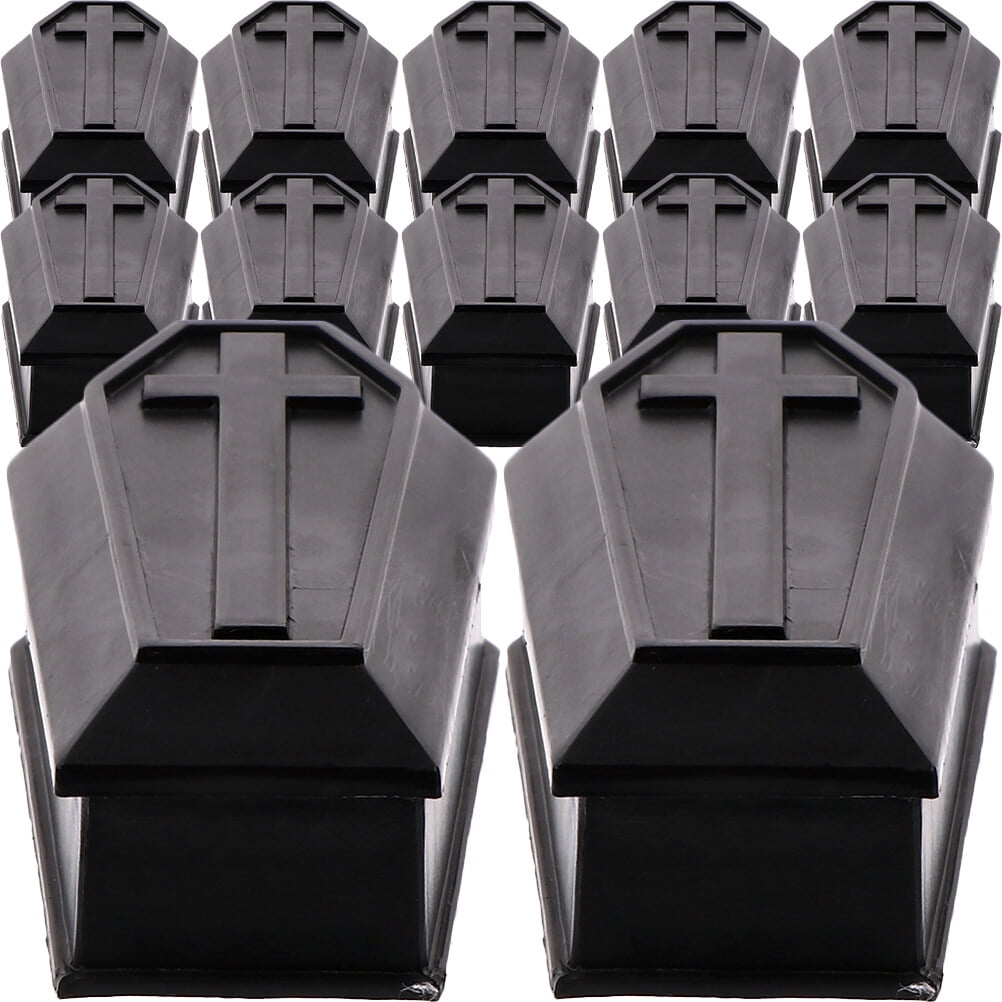Halloween Coffin Prop with Lid Made of Plastic for Playing Black ...