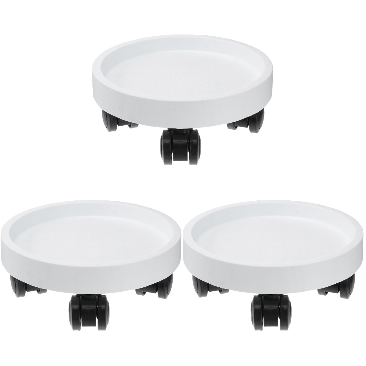 Pixnor 3pcs Plant Stand with Wheels Rolling Tray Coaster Planter ...