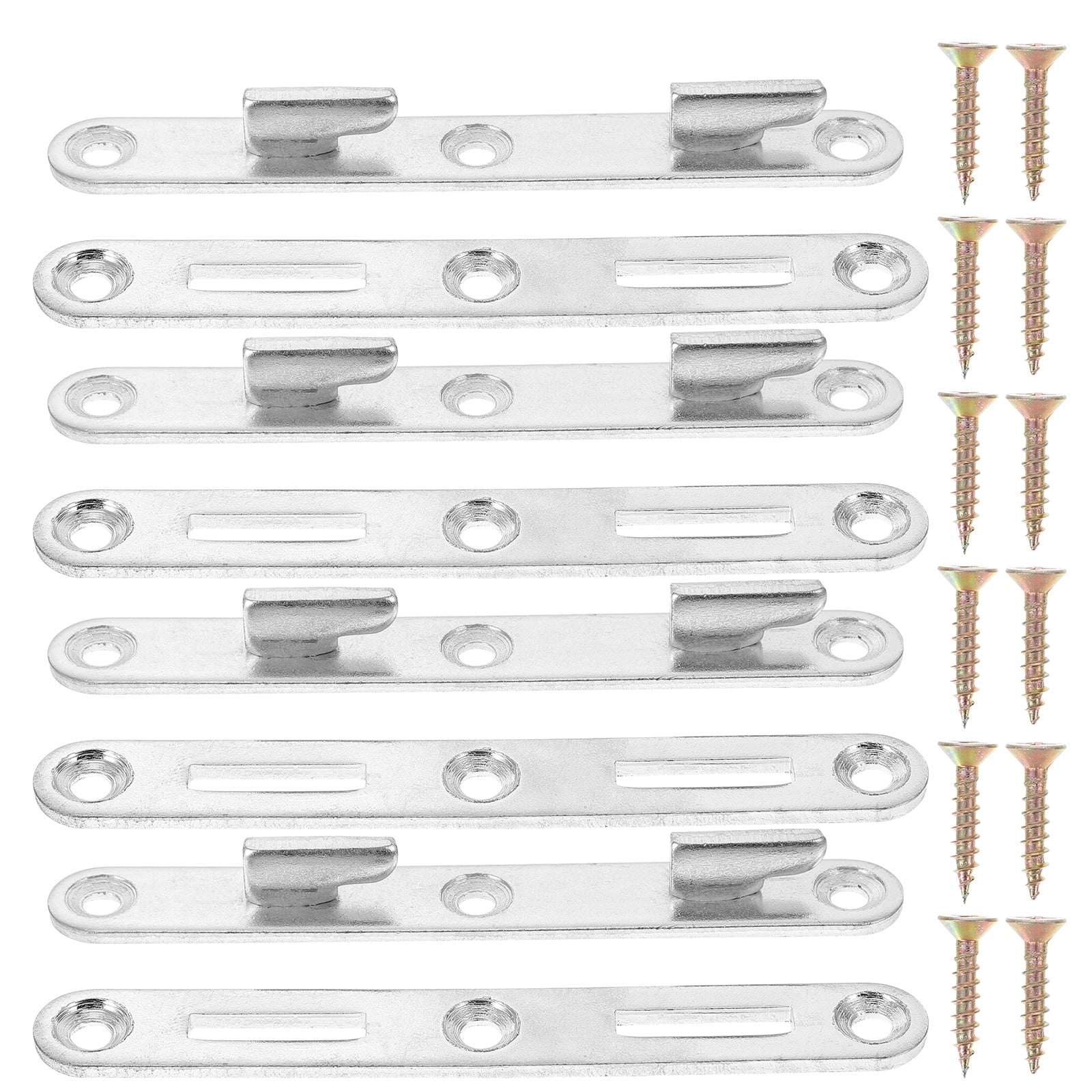 Pixnor 4 Sets Iron Bed Rail Bracket Bed Rail Fastener Bed Hardwares Bed ...