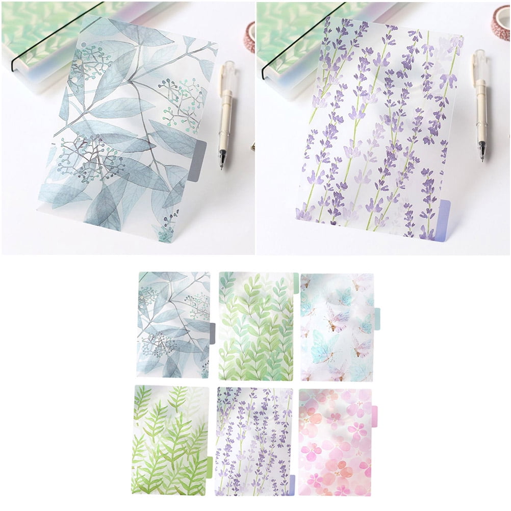 Pixnor 6 Pcs Refill Index Page Bigger Tabs Dividers Spiral Bound ...