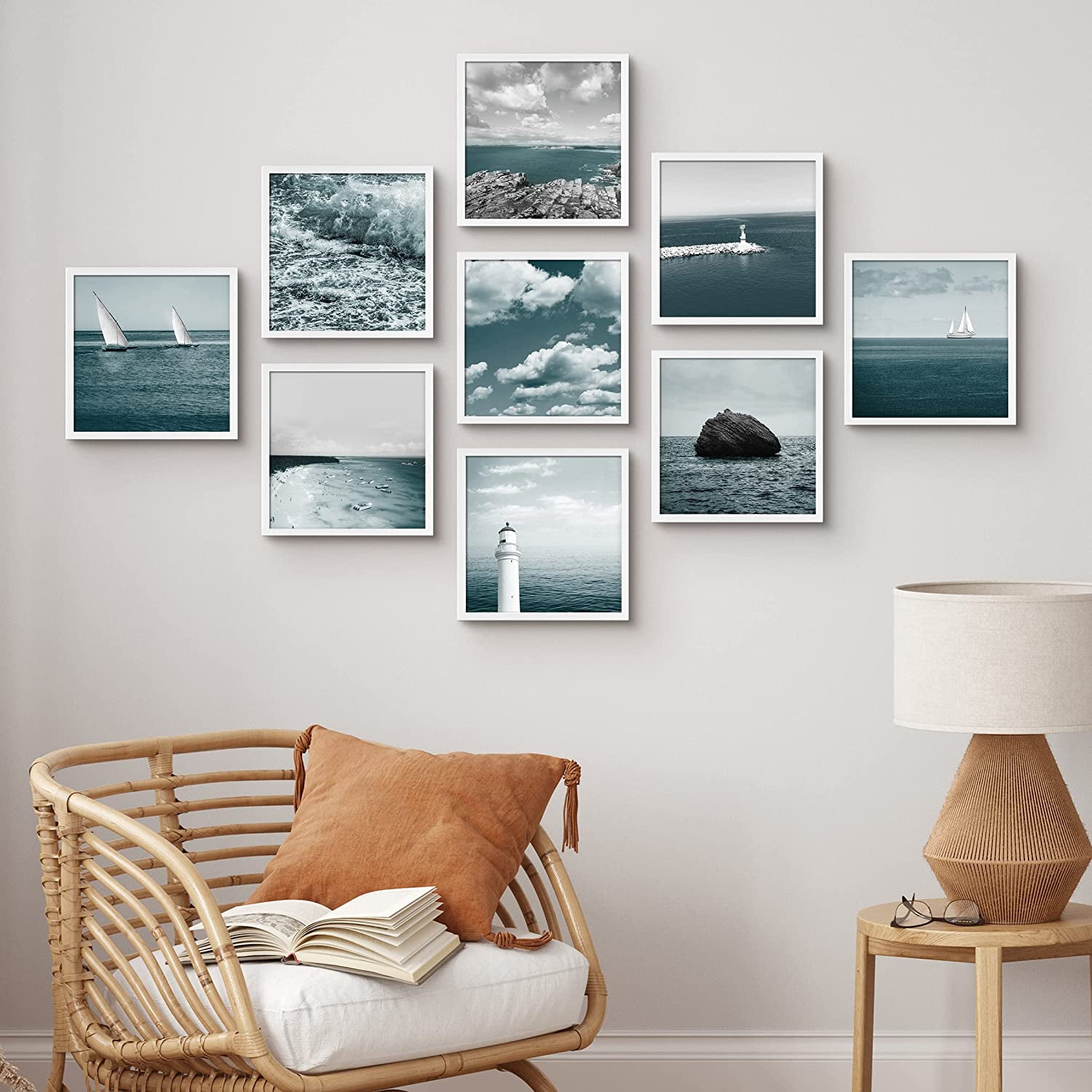 PixonSign 12x12 White Picture Frame, Set of 9 - Walmart.com