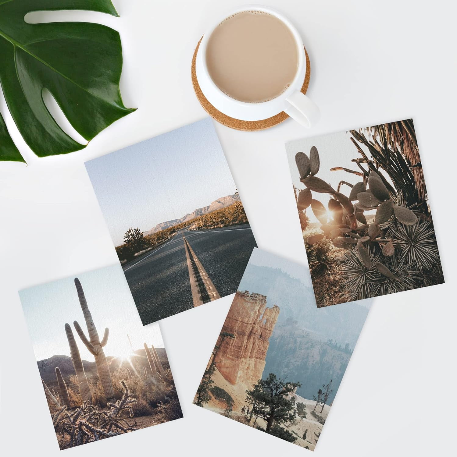 PixonSign 4 PCS Adhesive Canvas Posters Southwest Texas Arizona Saguaro ...