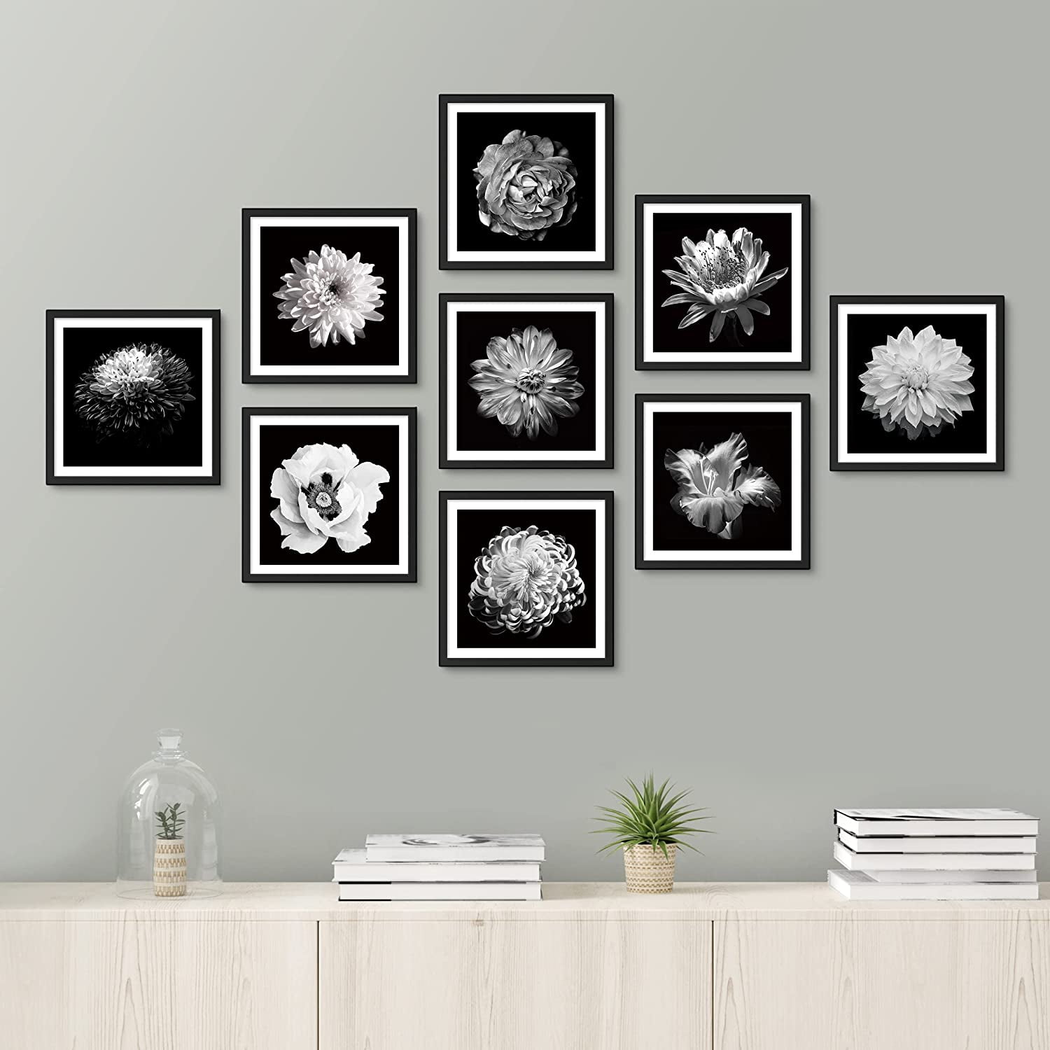 PixonSign 8x8 Black Picture Frame, Set of 9 - Walmart.com