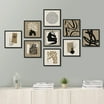 Sheffield Home 9 Piece Gallery Wall Frame Set, 12x12 in. Matted to 8x8 ...