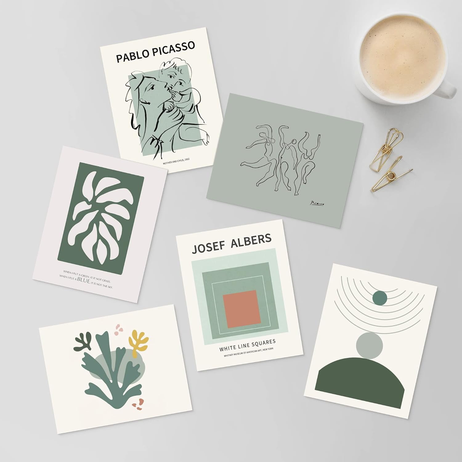 PixonSign Adhesive Canvas Print Wall Art Set - Abstract Geometric Art ...