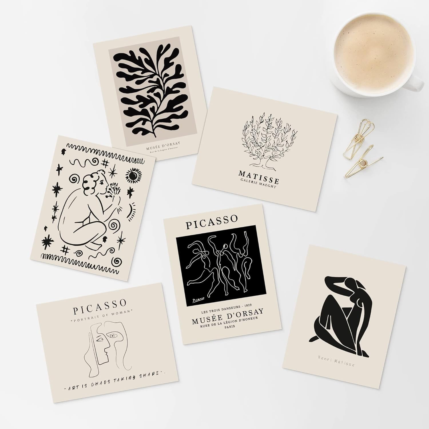 PixonSign Adhesive Canvas Print Wall Art Set - Abstract Geometric ...