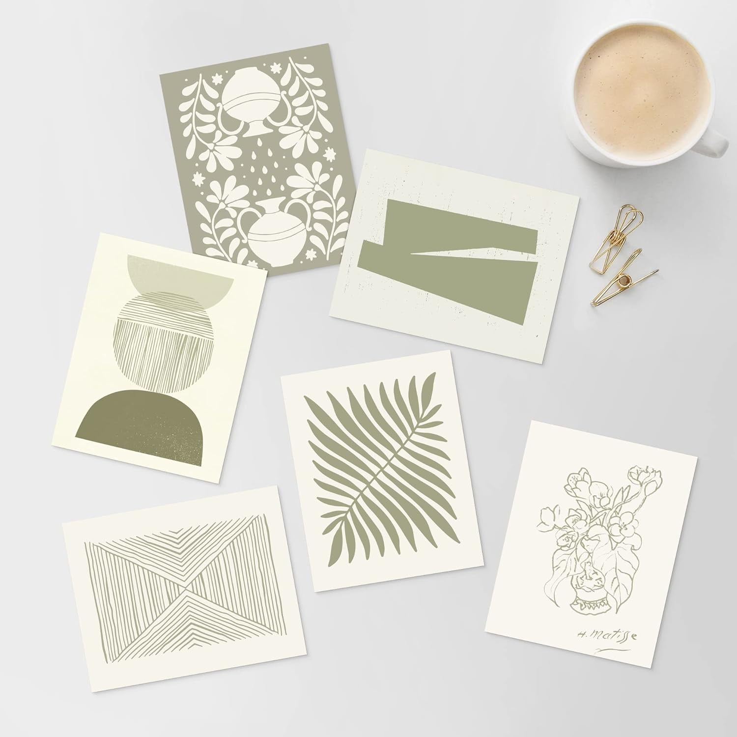 PixonSign Adhesive Canvas Print Wall Art Set - Green Garden Flower Vase ...