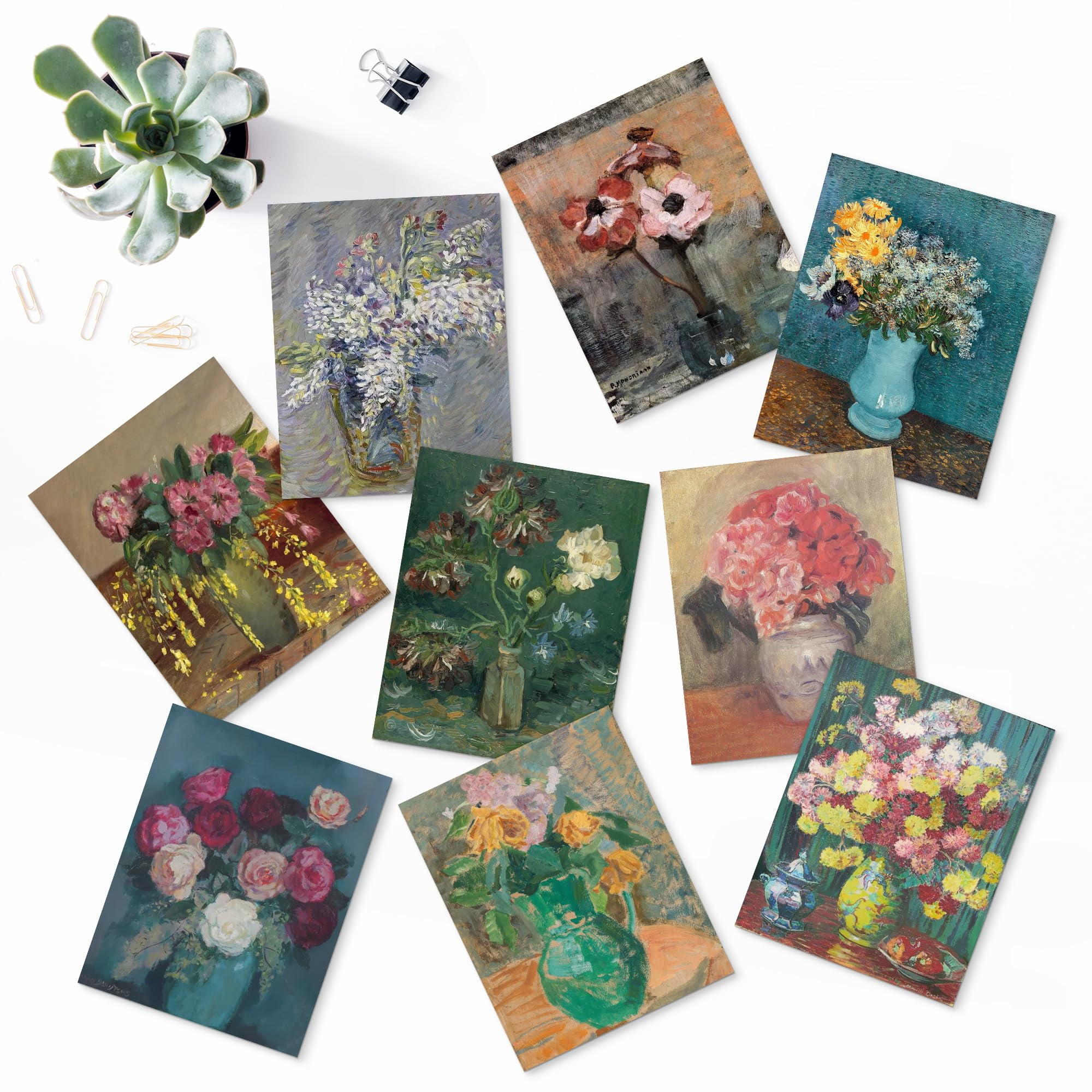 PixonSign Adhesive Canvas Print Wall Art Set - Impressionist Blossoms ...